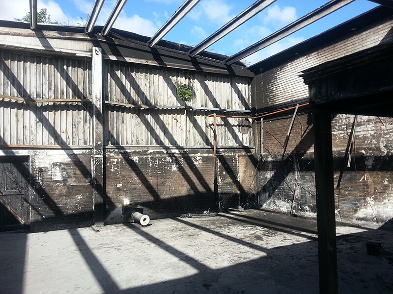 Removal of all the asbestos debris from fire damaged building